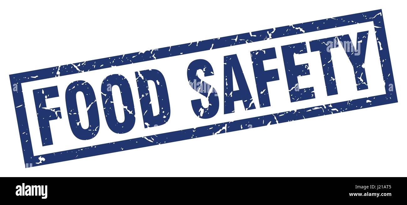 square grunge blue food safety stamp Stock Vector Image & Art - Alamy
