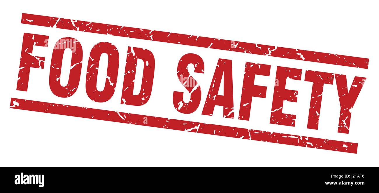 square grunge red food safety stamp Stock Vector Image & Art - Alamy
