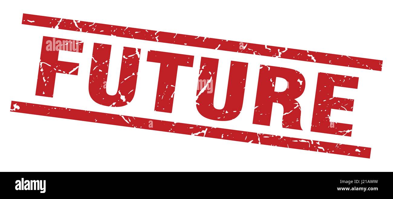 square grunge red future stamp Stock Vector Image & Art - Alamy