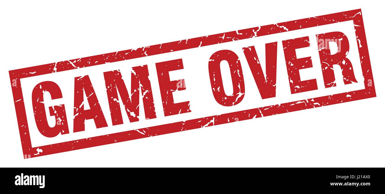 square grunge red game over stamp Stock Vector Image & Art - Alamy