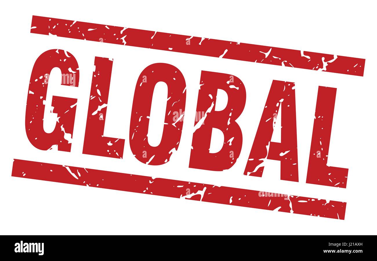 square grunge red global stamp Stock Vector Image & Art - Alamy