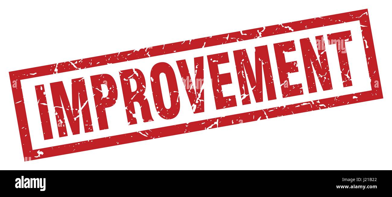 square grunge red improvement stamp Stock Vector Image & Art - Alamy