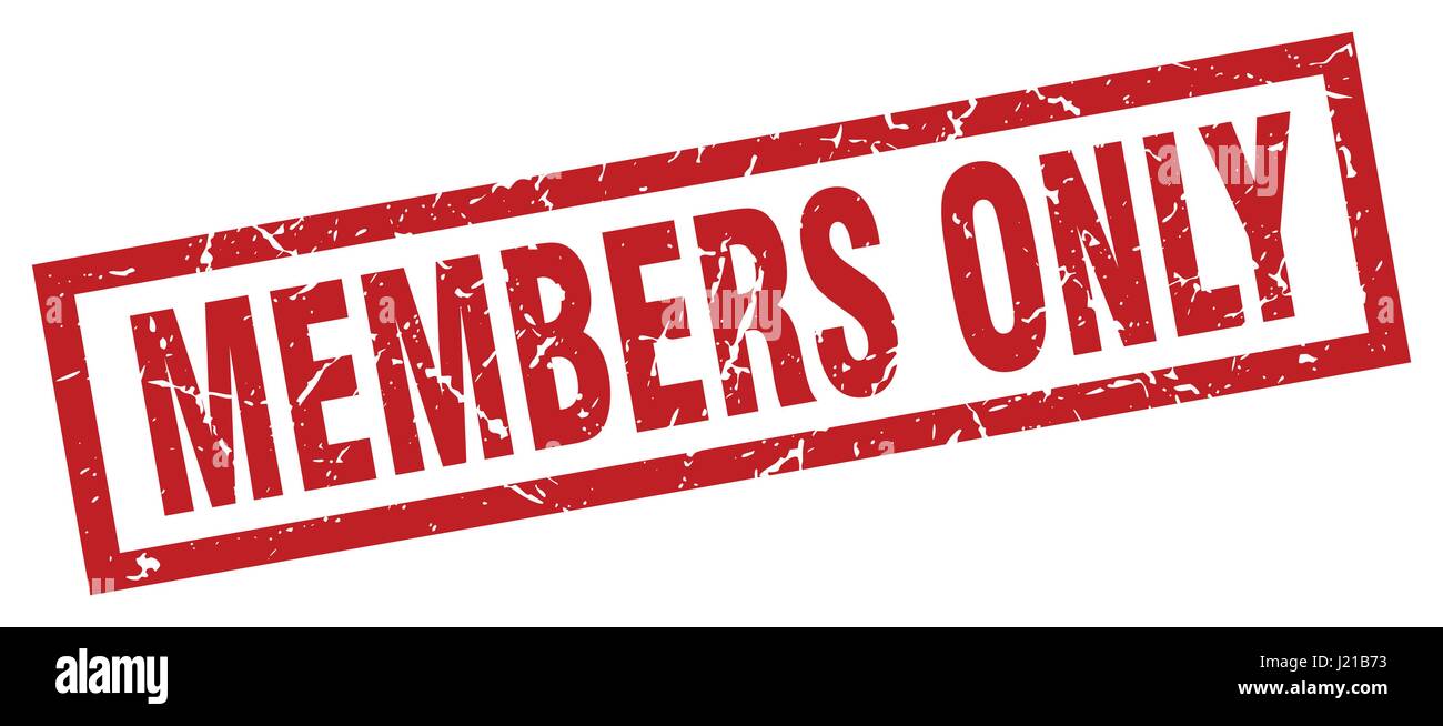 Members only square stamp hi-res stock photography and images - Alamy