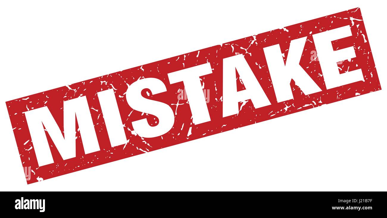 square grunge red mistake stamp Stock Vector Image & Art - Alamy