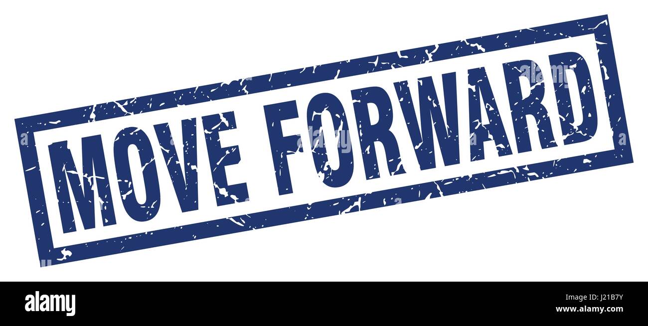 square grunge blue move forward stamp Stock Vector Image & Art - Alamy
