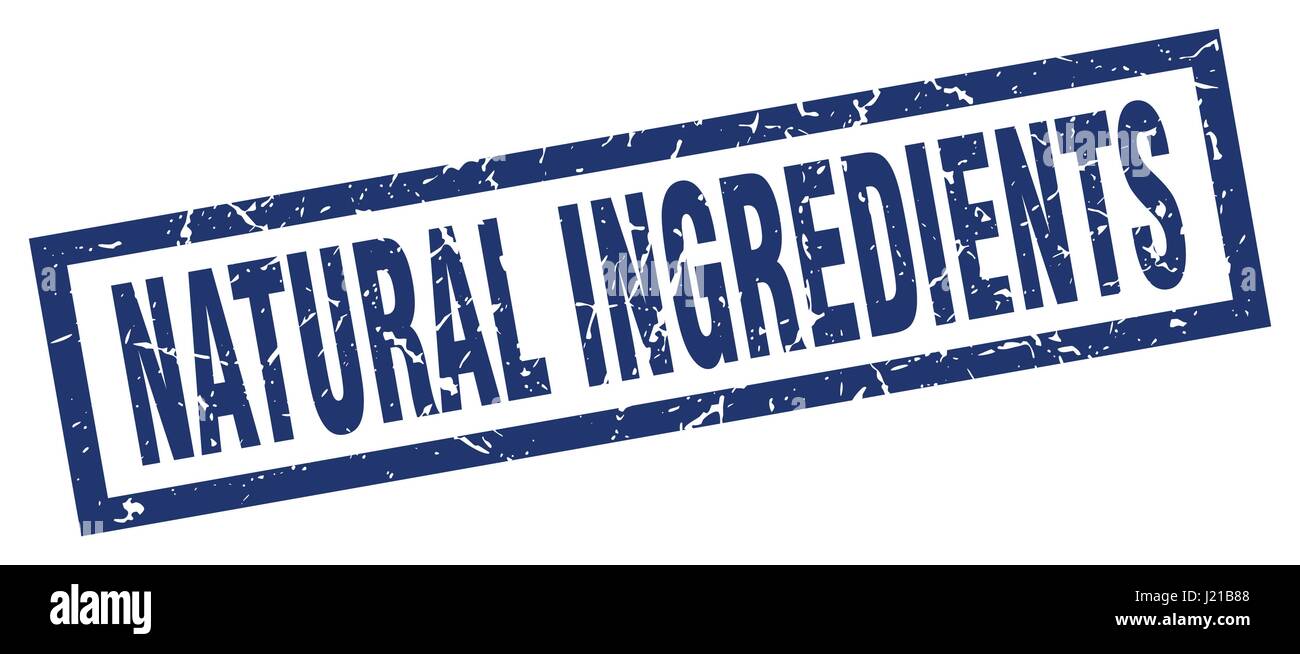 square grunge blue natural ingredients stamp Stock Vector Image & Art ...