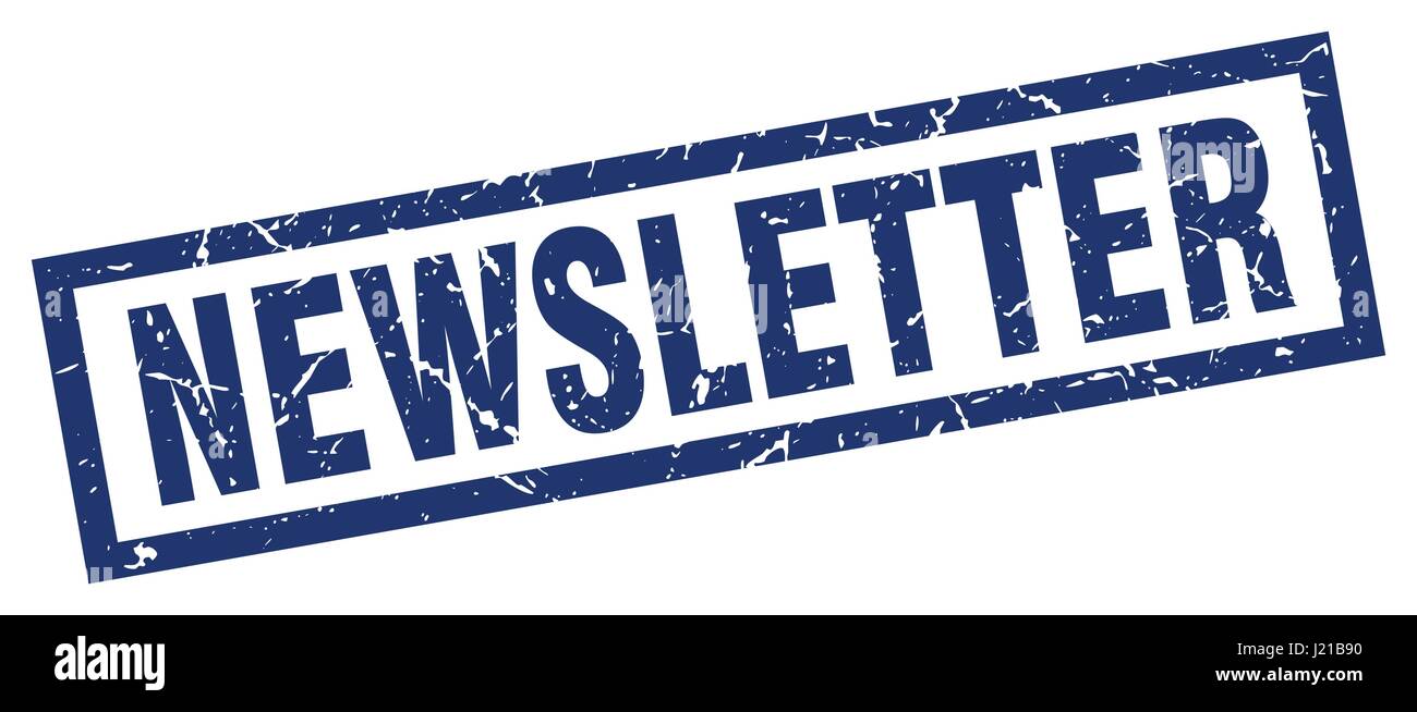 square grunge blue newsletter stamp Stock Vector Image & Art - Alamy