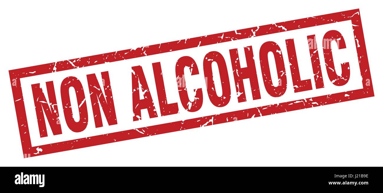 square grunge red non alcoholic stamp Stock Vector Image & Art - Alamy