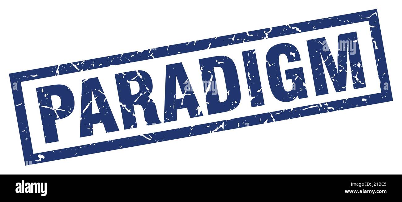 square grunge blue paradigm stamp Stock Vector Image & Art - Alamy