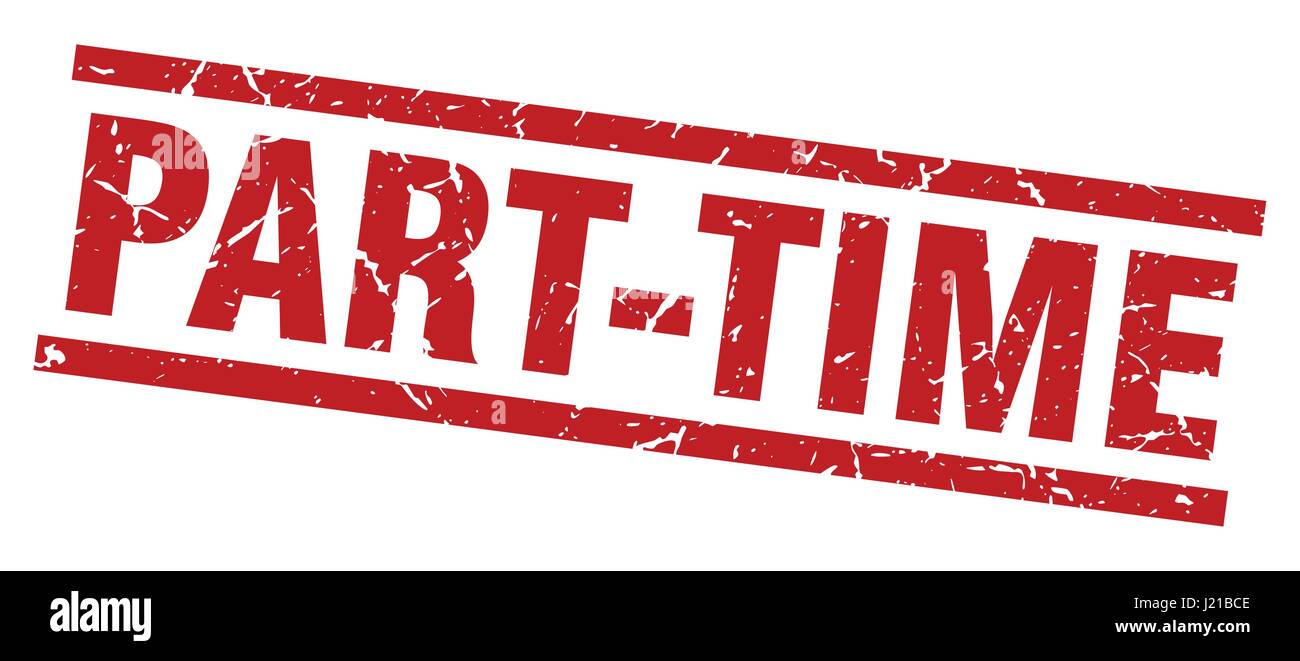 square grunge red part-time stamp Stock Vector Image & Art - Alamy