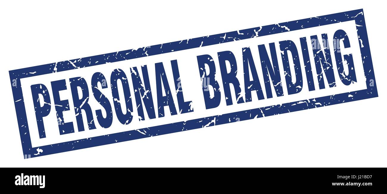 square grunge blue personal branding stamp Stock Vector Image & Art - Alamy
