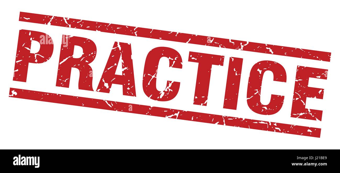 square grunge red practice stamp Stock Vector Image & Art - Alamy