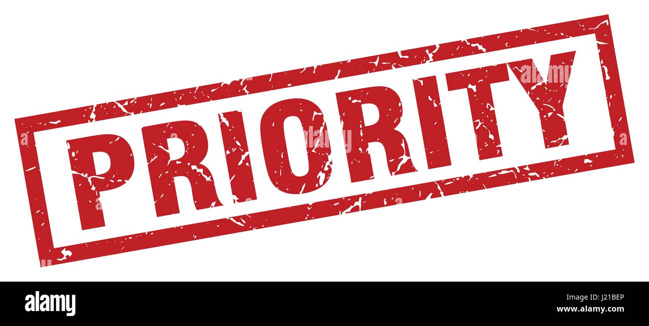 square grunge red priority stamp Stock Vector Image & Art - Alamy