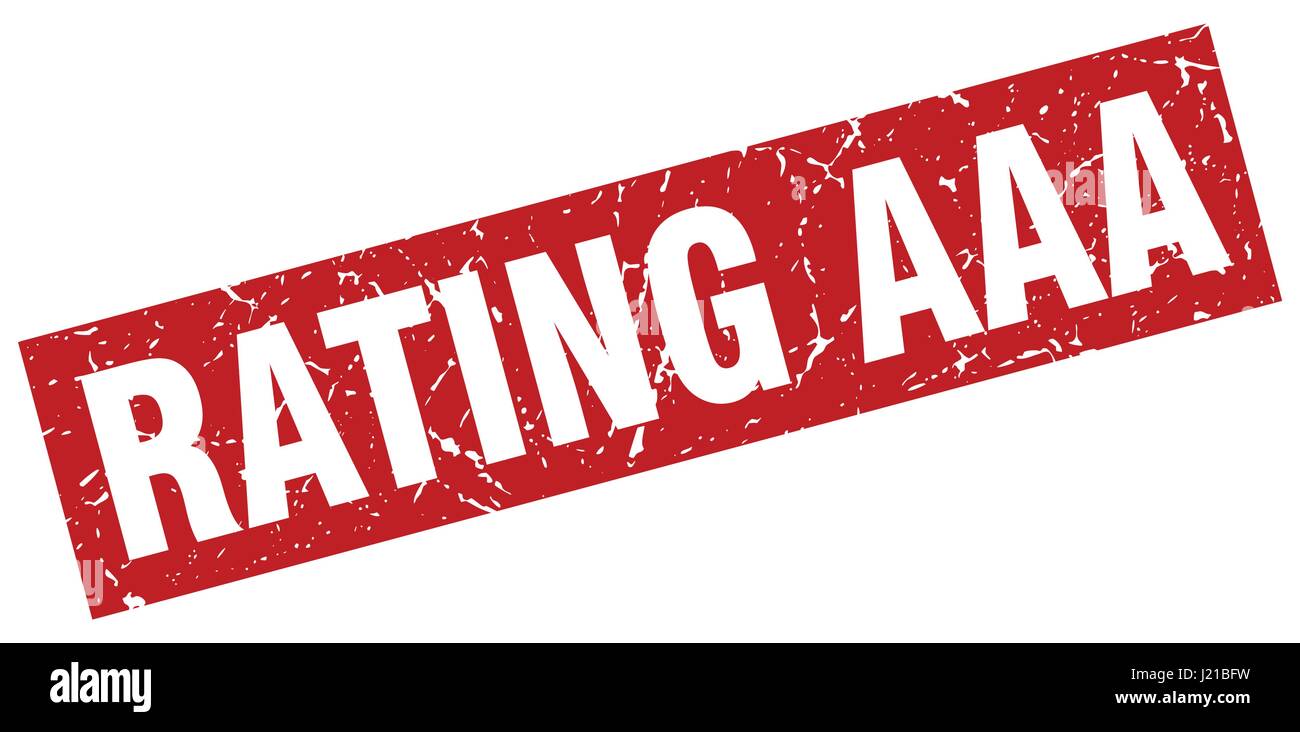 square grunge red rating aaa stamp Stock Vector Image & Art - Alamy