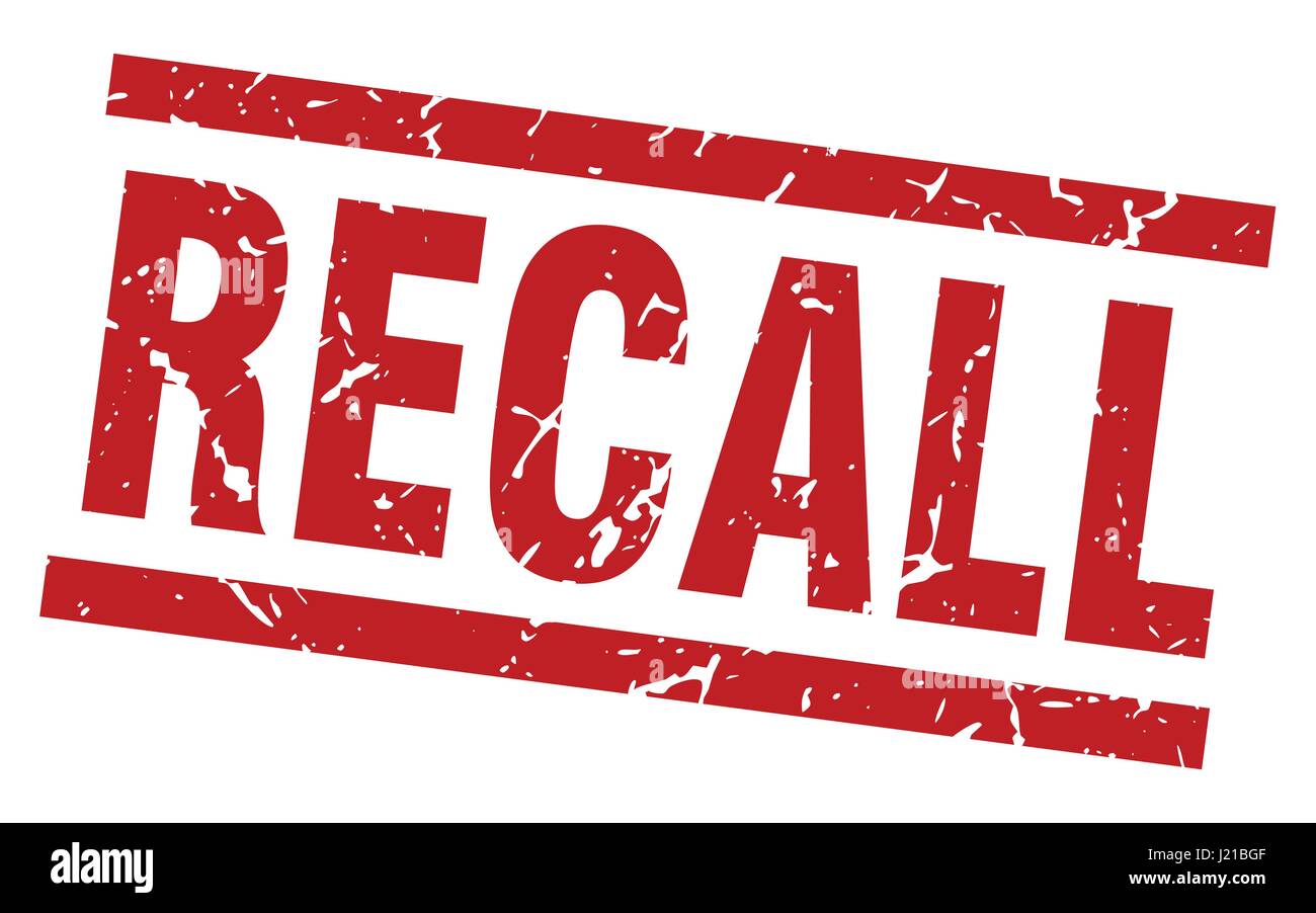 square grunge red recall stamp Stock Vector Image & Art - Alamy
