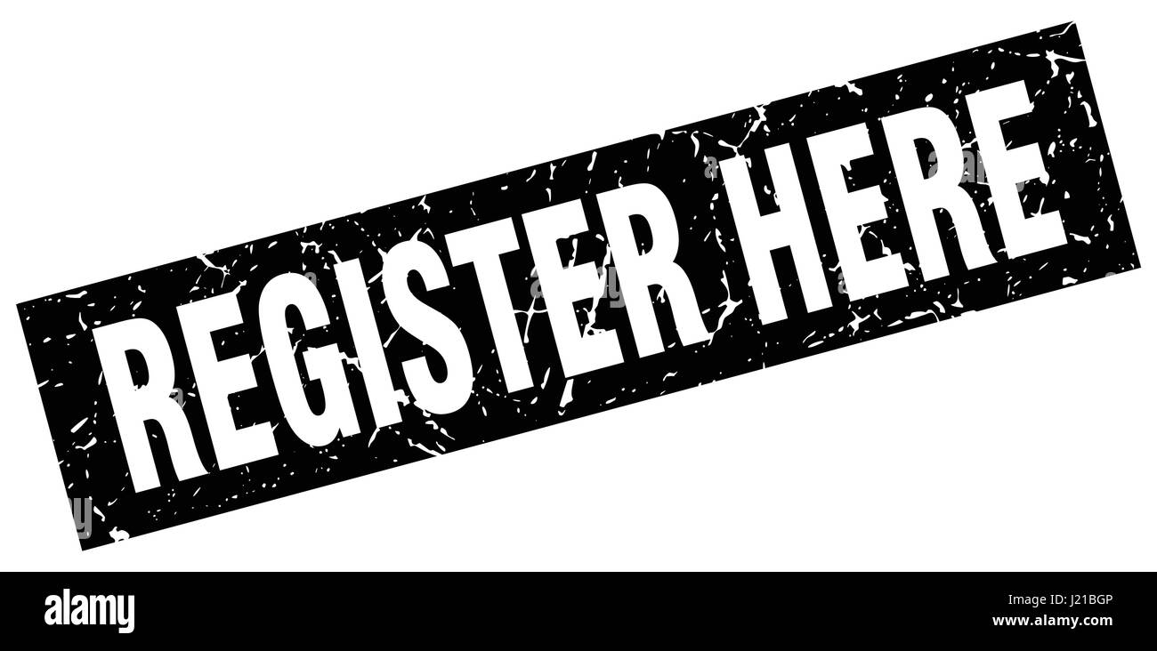 square grunge black register here stamp Stock Vector Image & Art - Alamy