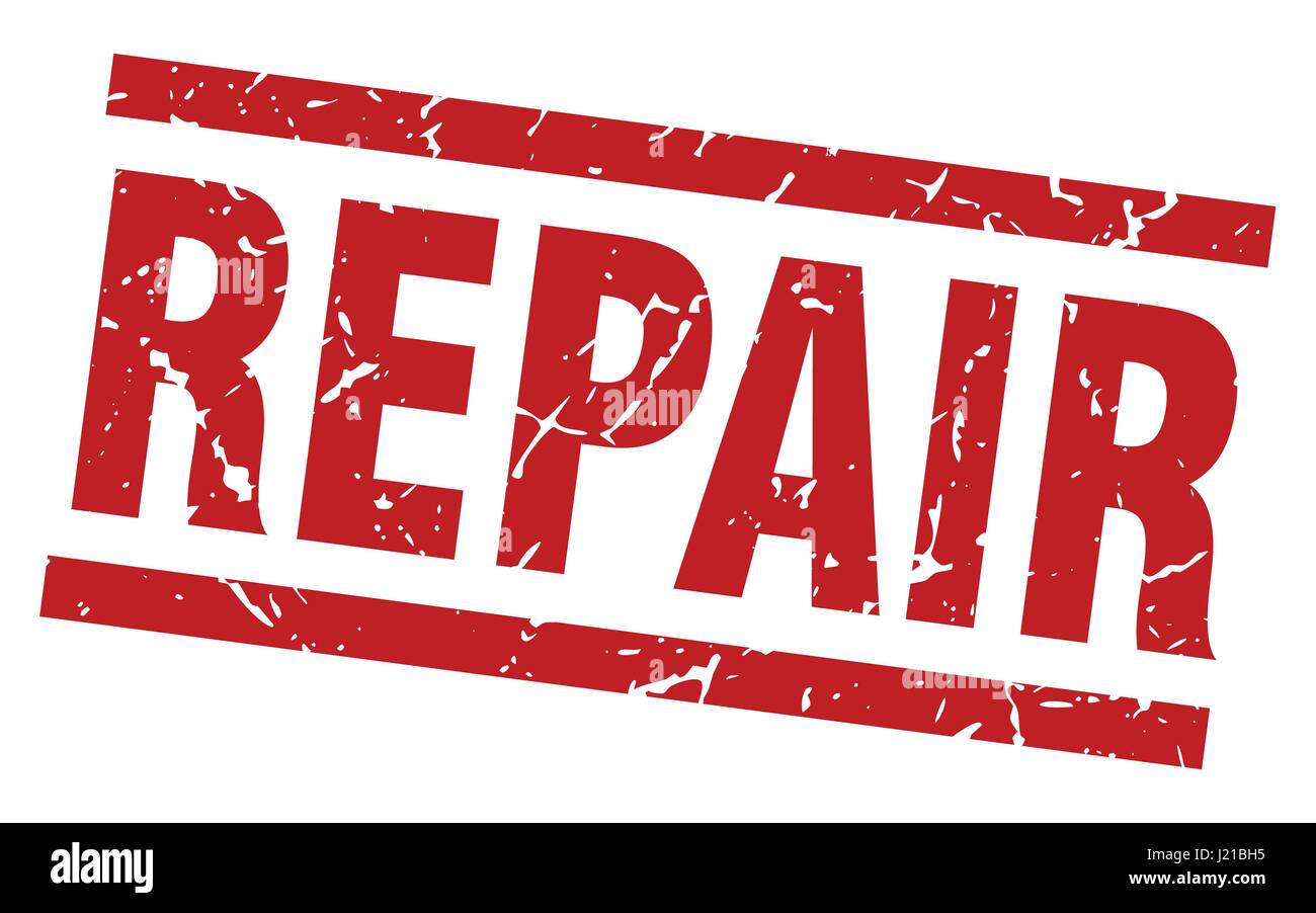 square grunge red repair stamp Stock Vector Image & Art - Alamy