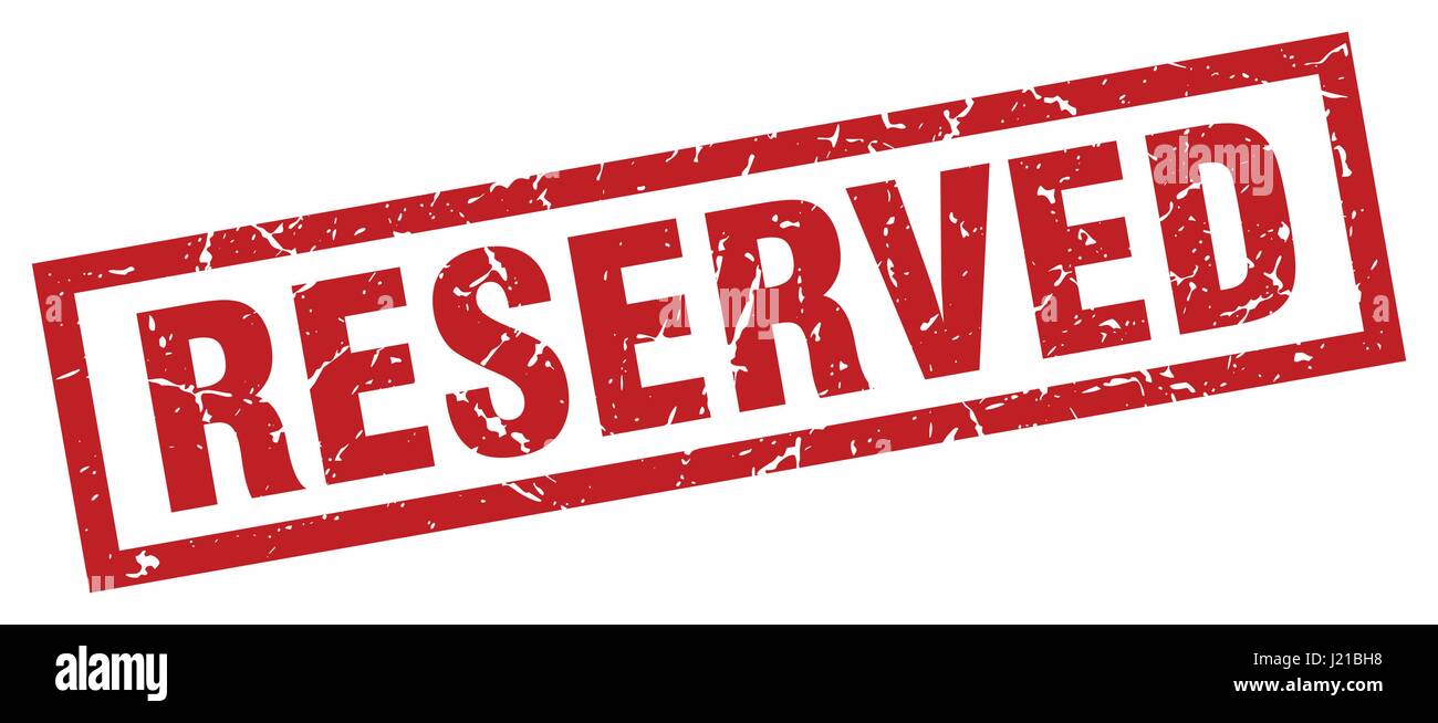 square grunge red reserved stamp Stock Vector Image & Art - Alamy
