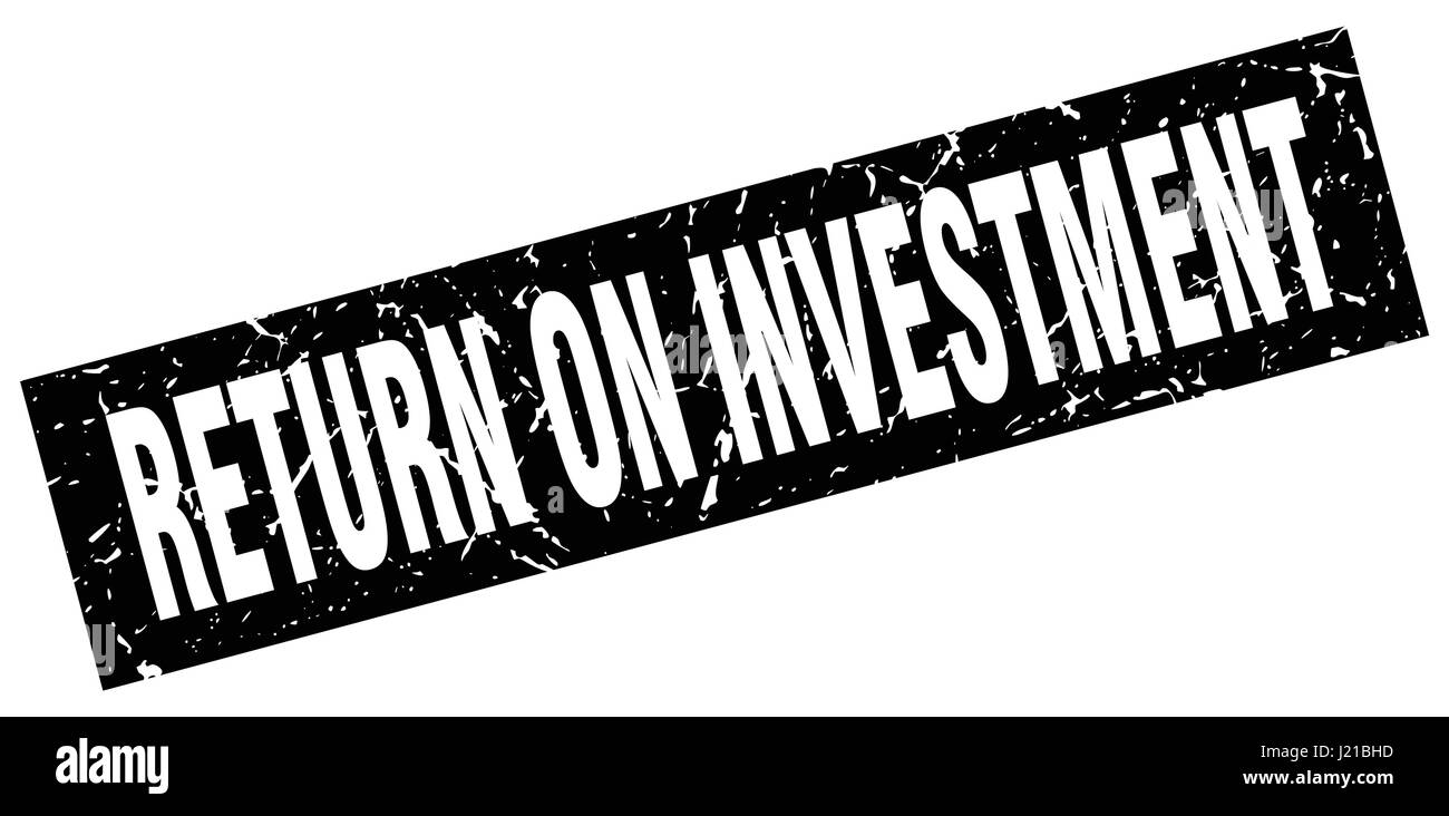 square grunge black return on investment stamp Stock Vector Image & Art ...