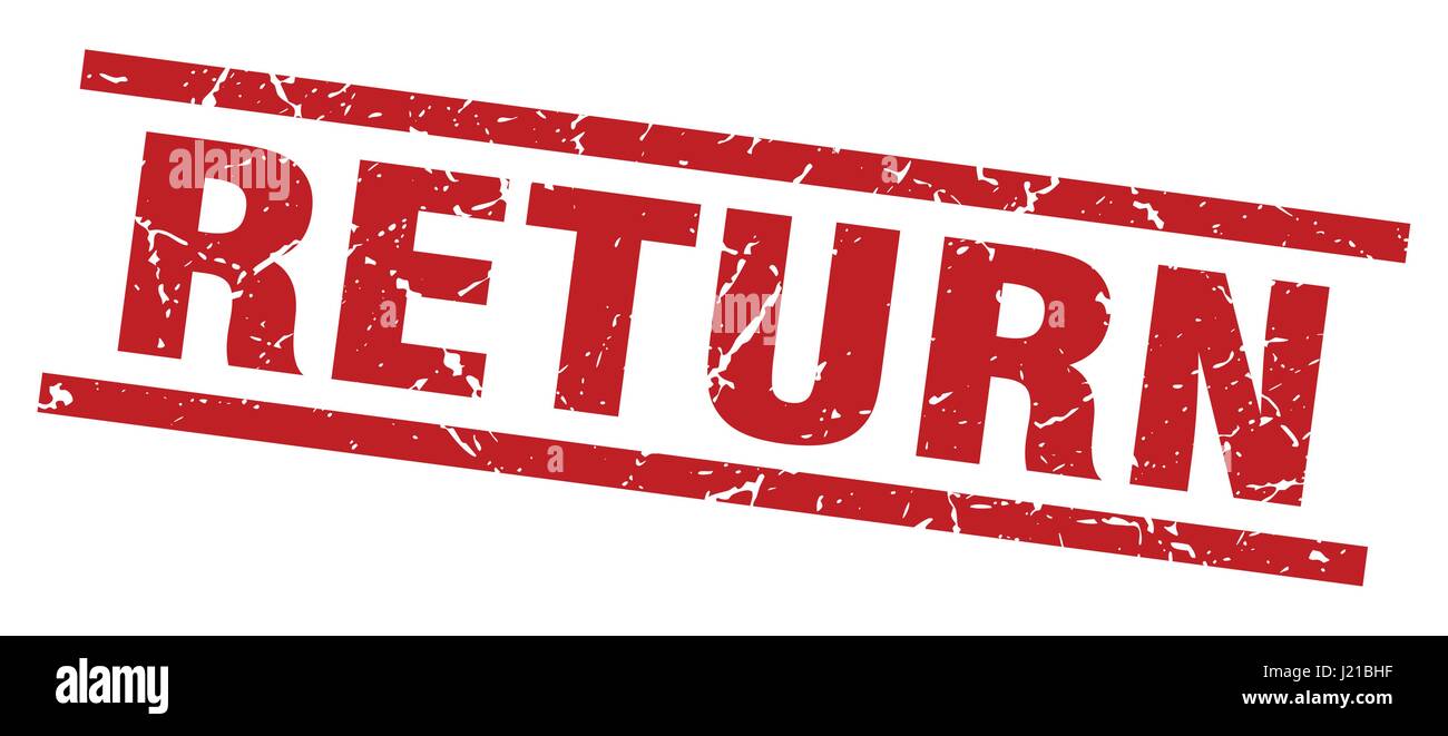 square grunge red return stamp Stock Vector Image & Art - Alamy