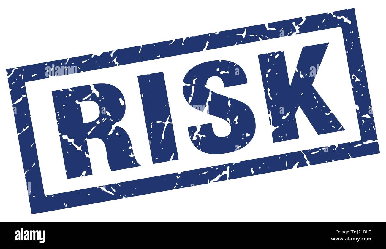 Risk square blue grunge hi-res stock photography and images - Alamy