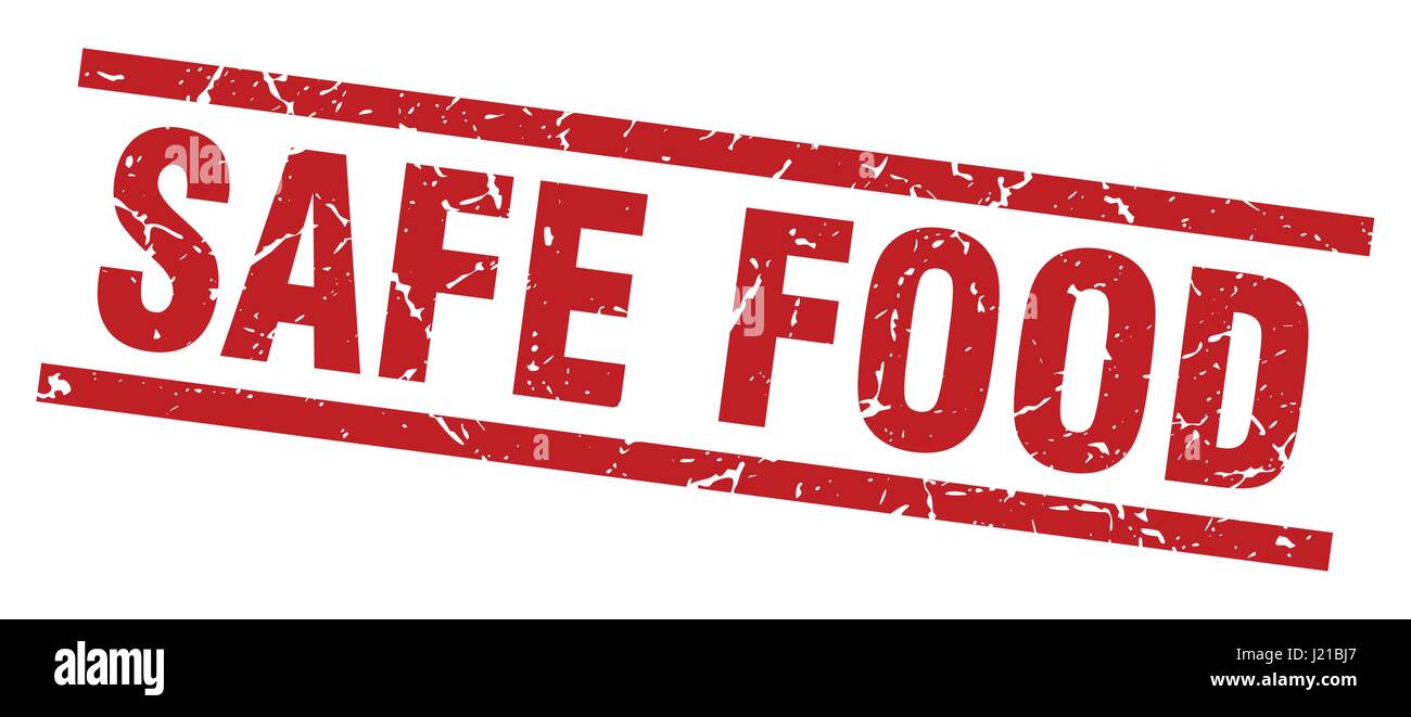 square grunge red safe food stamp Stock Vector Image & Art - Alamy