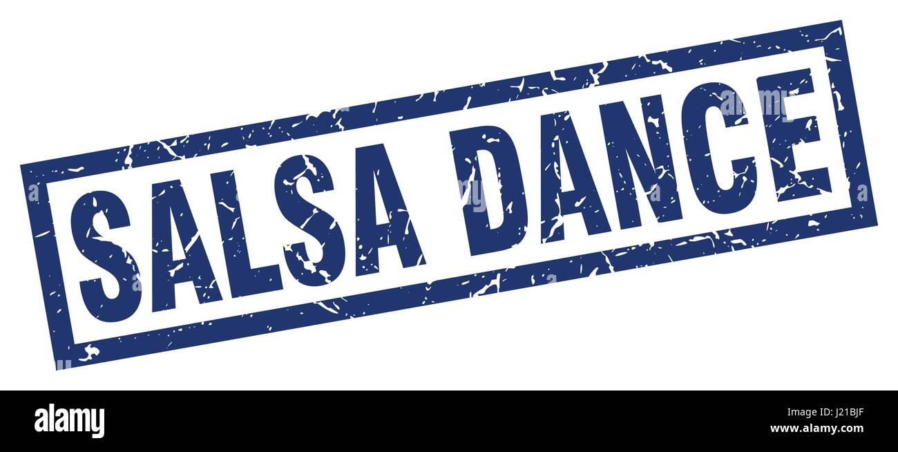 square grunge blue salsa dance stamp Stock Vector Image & Art - Alamy