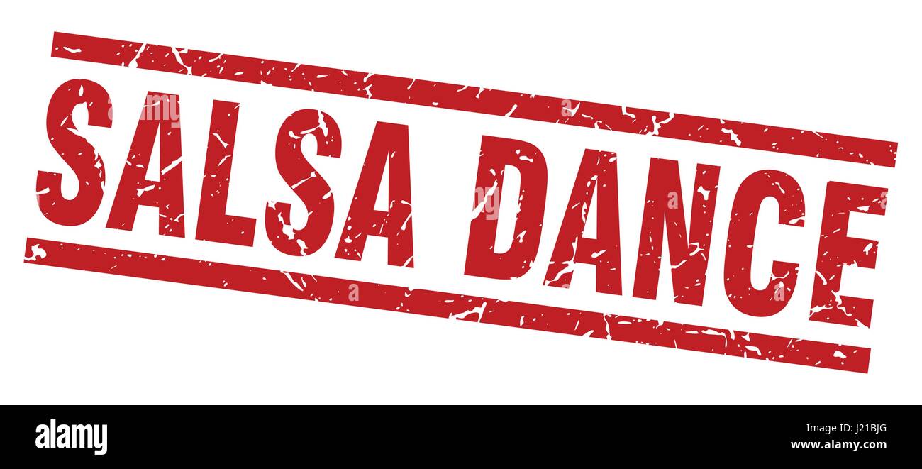 square grunge red salsa dance stamp Stock Vector Image & Art - Alamy