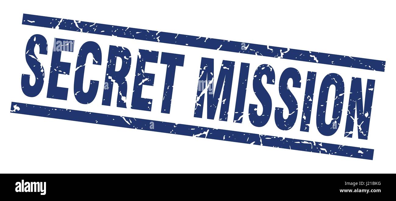 square grunge blue secret mission stamp Stock Vector Image & Art - Alamy