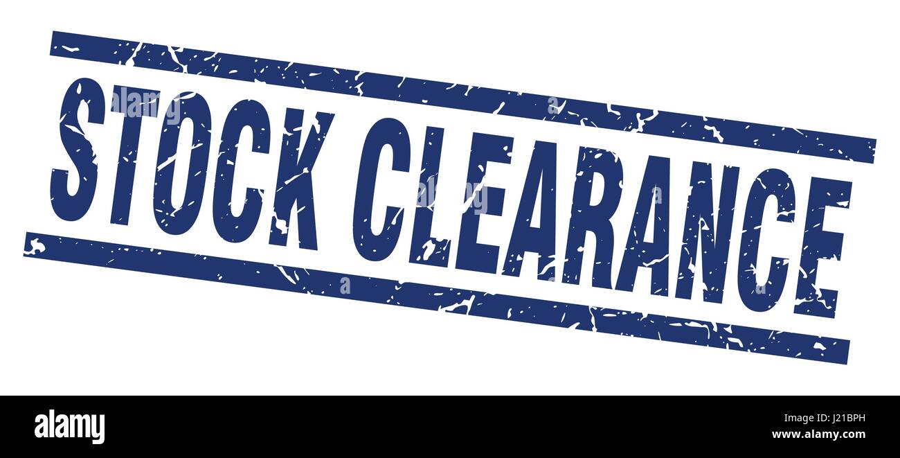 square grunge blue stock clearance stamp Stock Vector Image & Art - Alamy