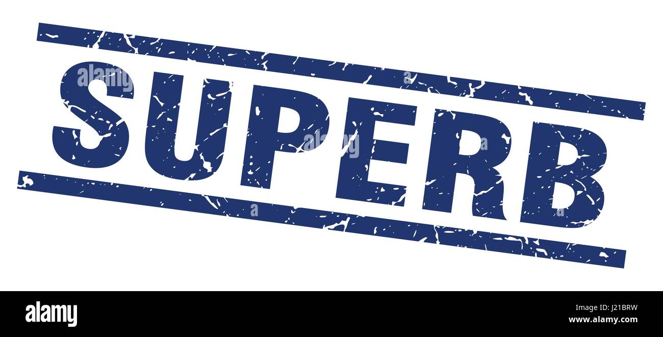 square grunge blue superb stamp Stock Vector Image & Art - Alamy