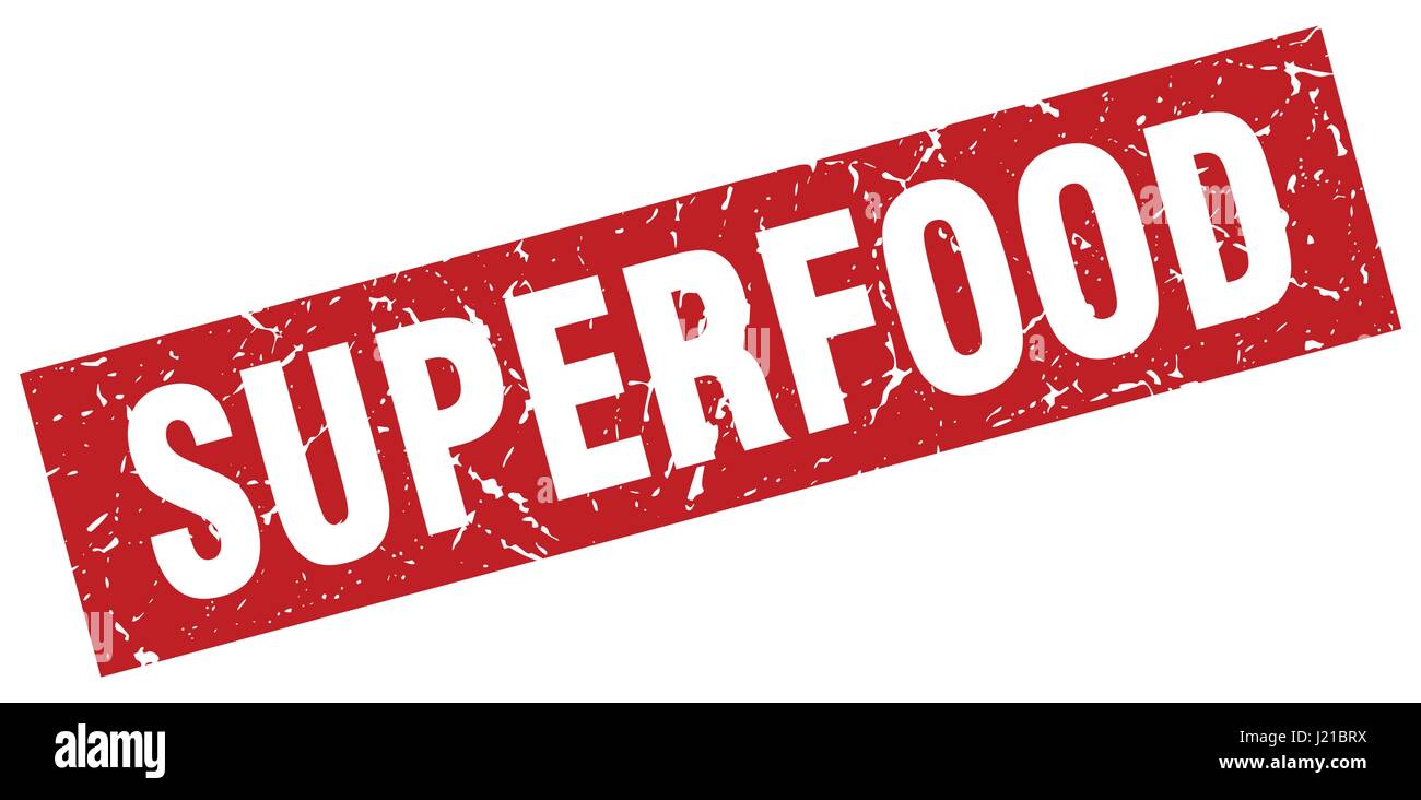 square grunge red superfood stamp Stock Vector Image & Art - Alamy