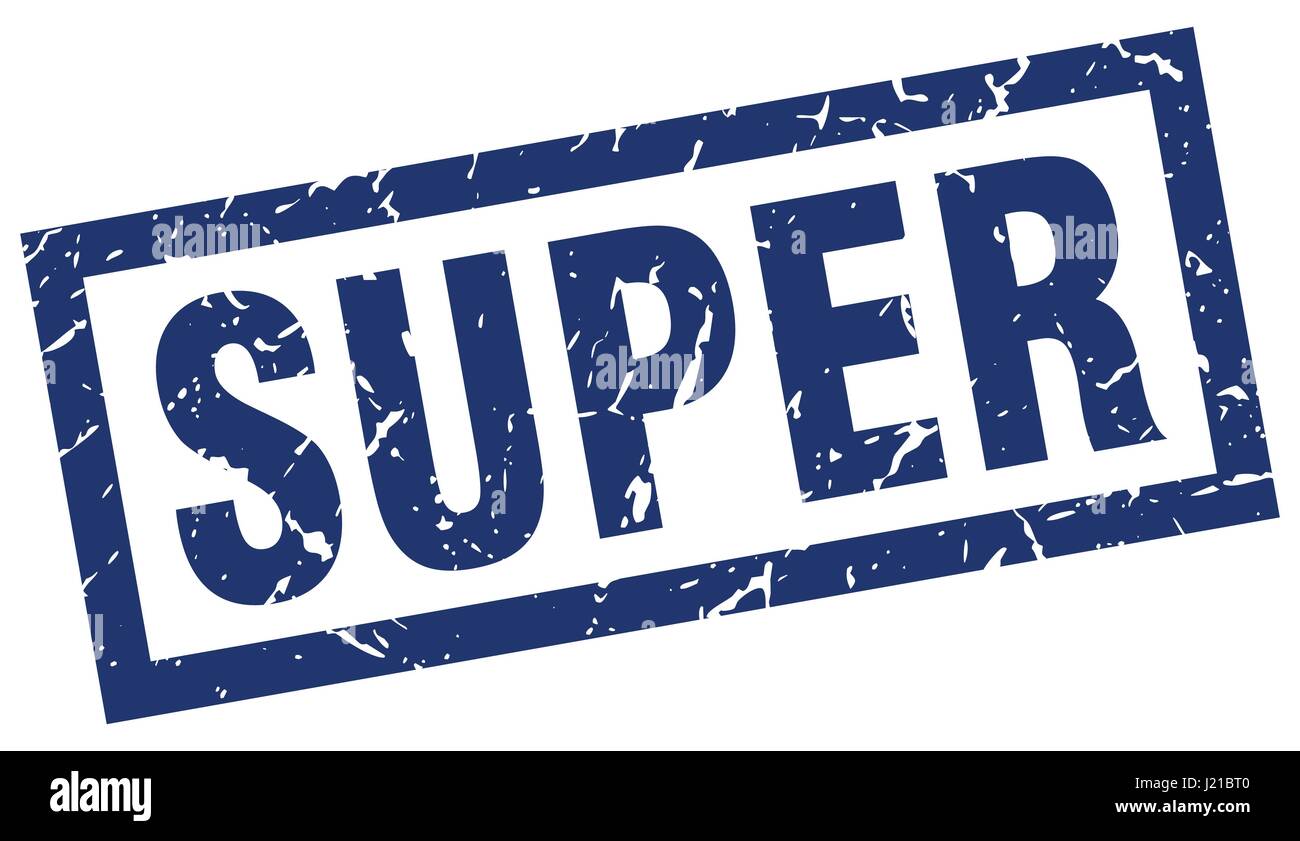 square grunge blue super stamp Stock Vector Image & Art - Alamy