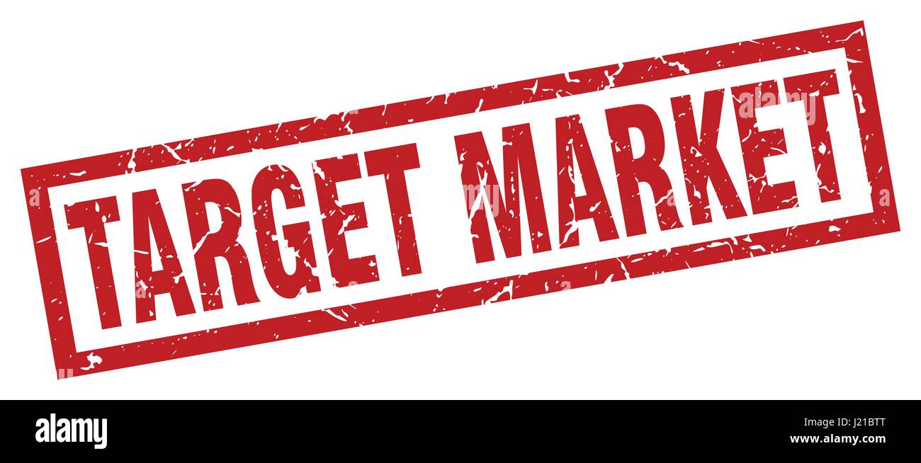 square grunge red target market stamp Stock Vector Image & Art - Alamy