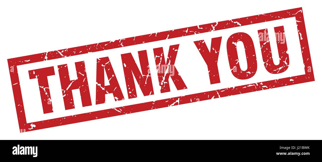 square grunge red thank you stamp Stock Vector Image & Art - Alamy