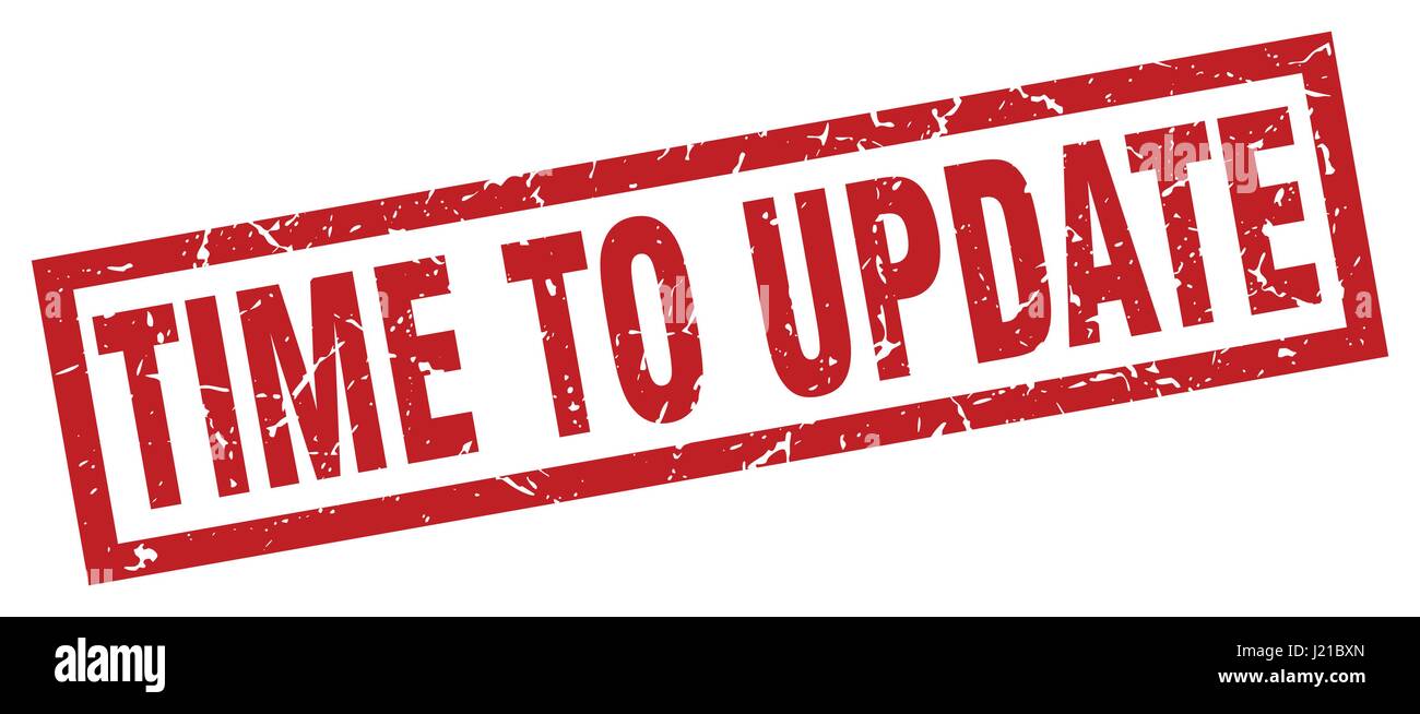 Time update stamp square hi-res stock photography and images - Alamy