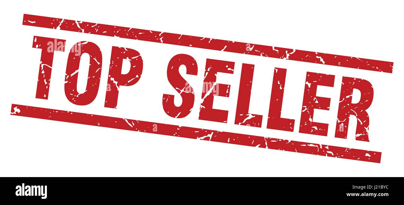 square grunge red top seller stamp Stock Vector Image & Art - Alamy