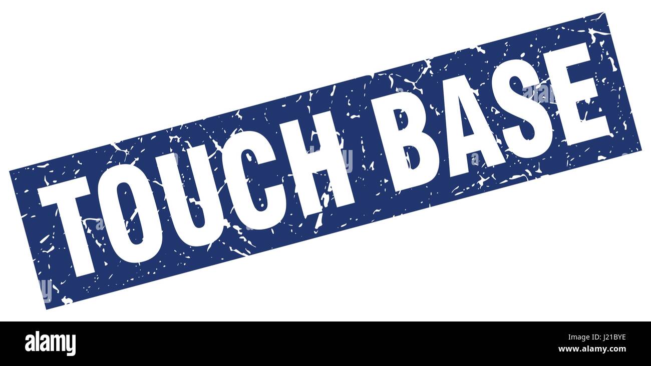 square grunge blue touch base stamp Stock Vector Image & Art - Alamy