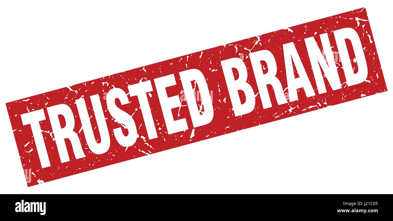 square grunge red trusted brand stamp Stock Vector Image & Art - Alamy