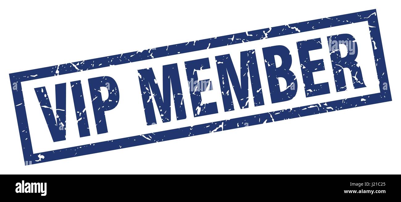 square grunge blue vip member stamp Stock Vector Image & Art - Alamy