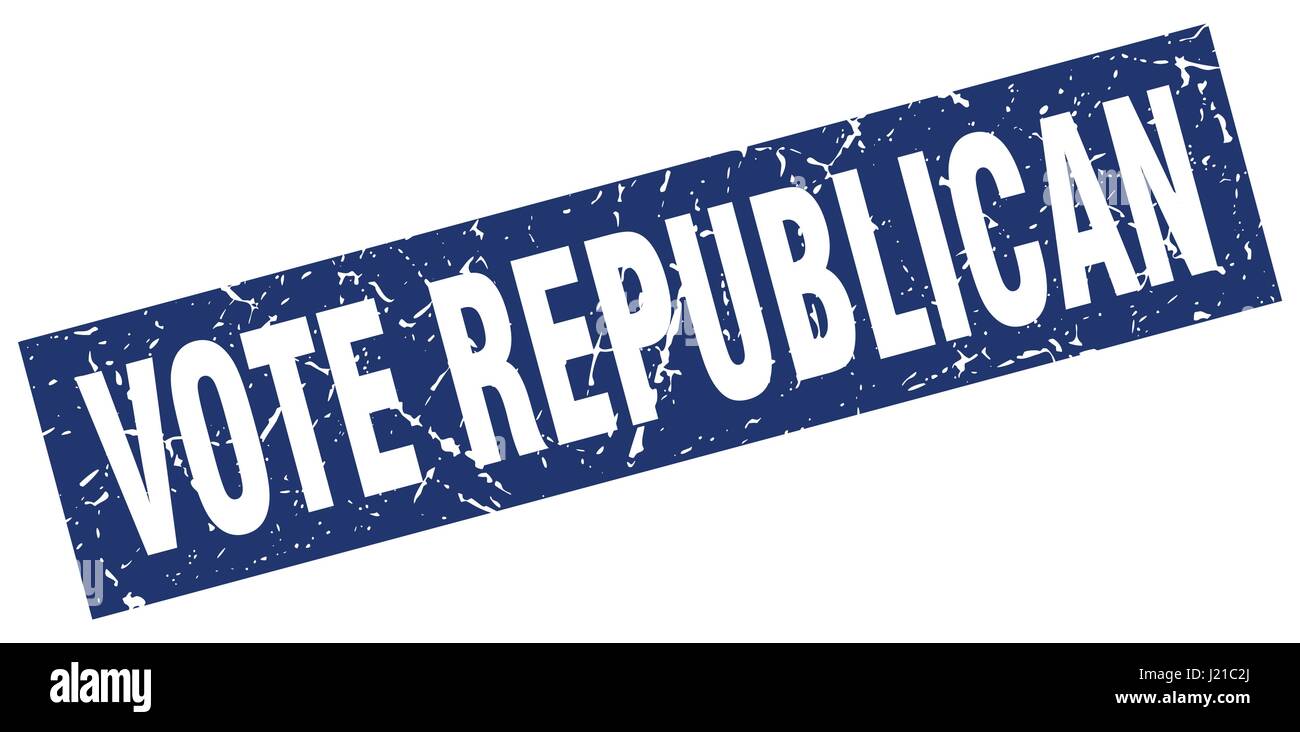 square grunge blue vote republican stamp Stock Vector Image & Art - Alamy