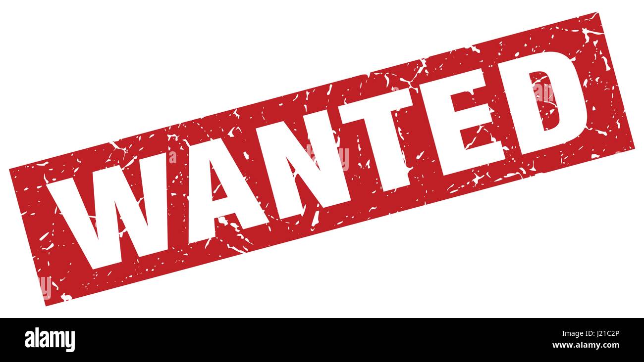 square grunge red wanted stamp Stock Vector Image & Art - Alamy