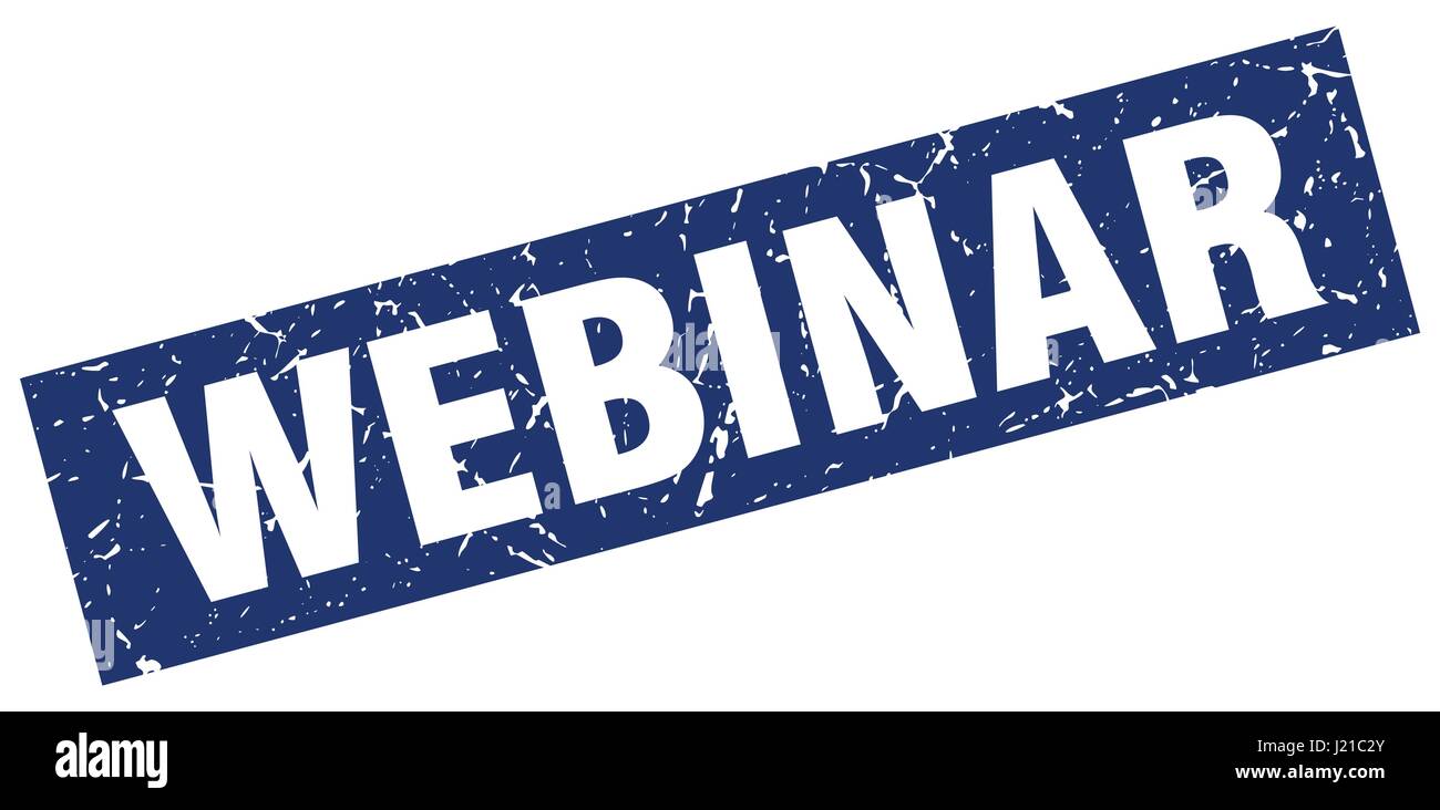 square grunge blue webinar stamp Stock Vector Image & Art - Alamy