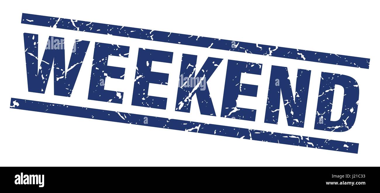 Weekend stamp label square hi-res stock photography and images - Alamy