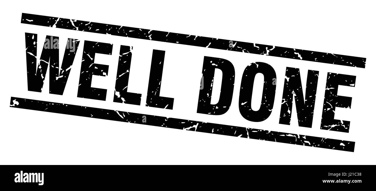 square grunge black well done stamp Stock Vector Image & Art - Alamy