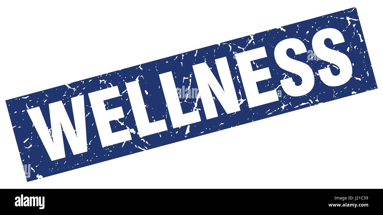 square grunge blue wellness stamp Stock Vector Image & Art - Alamy