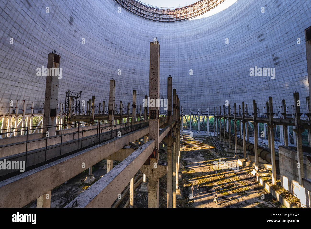 Ccooling tower constructions of Chernobyl Nuclear Power Plant in Zone ...