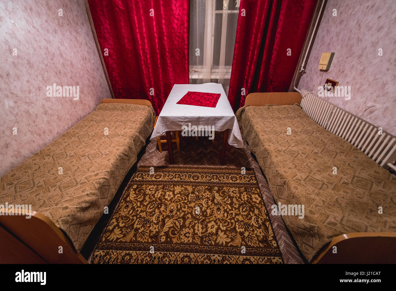 Hotel room in Chernobyl town, Chernobyl Nuclear Power Plant Zone of ...