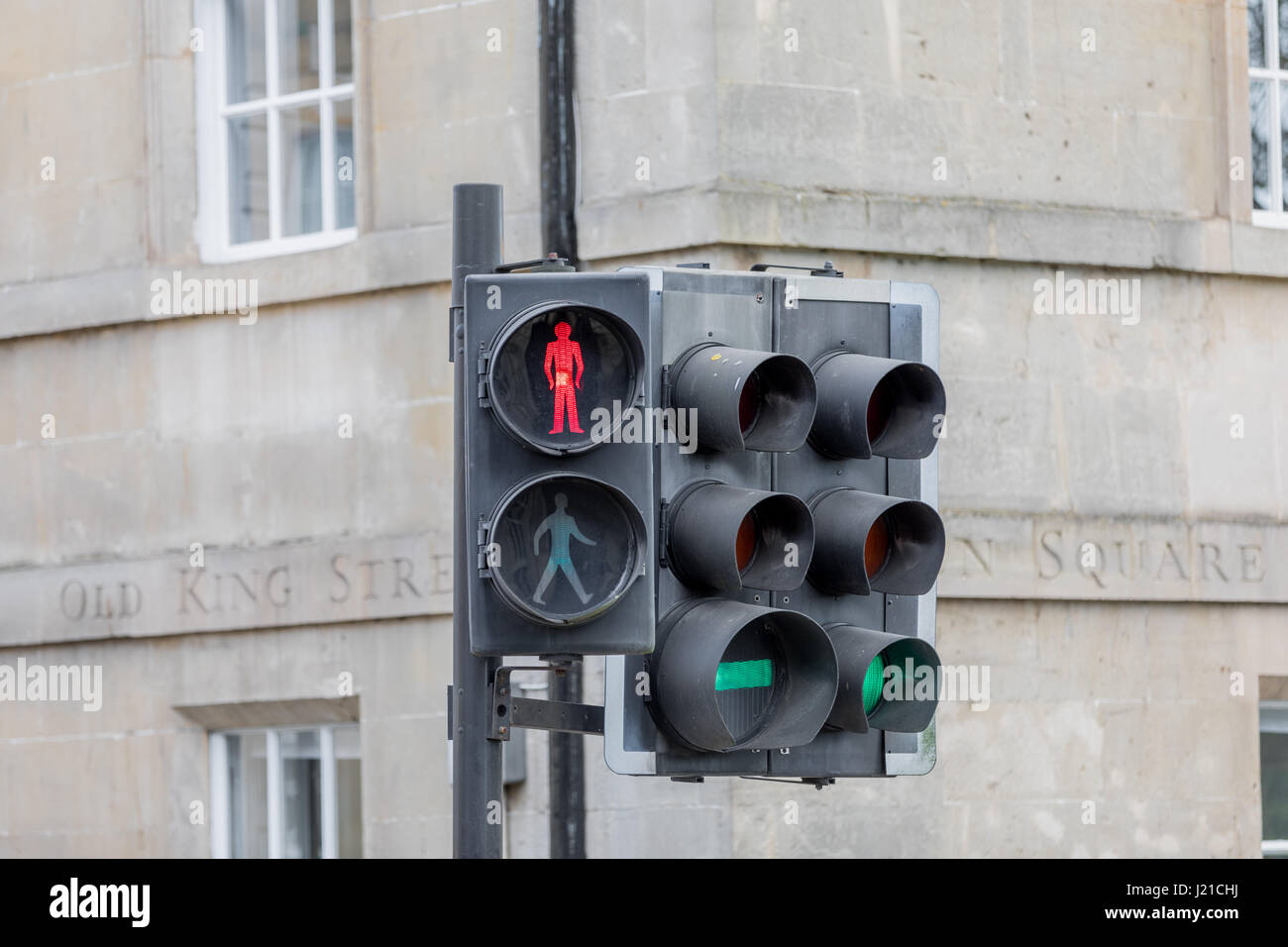 traffic signal in London at old king street intersection, England, UK ...