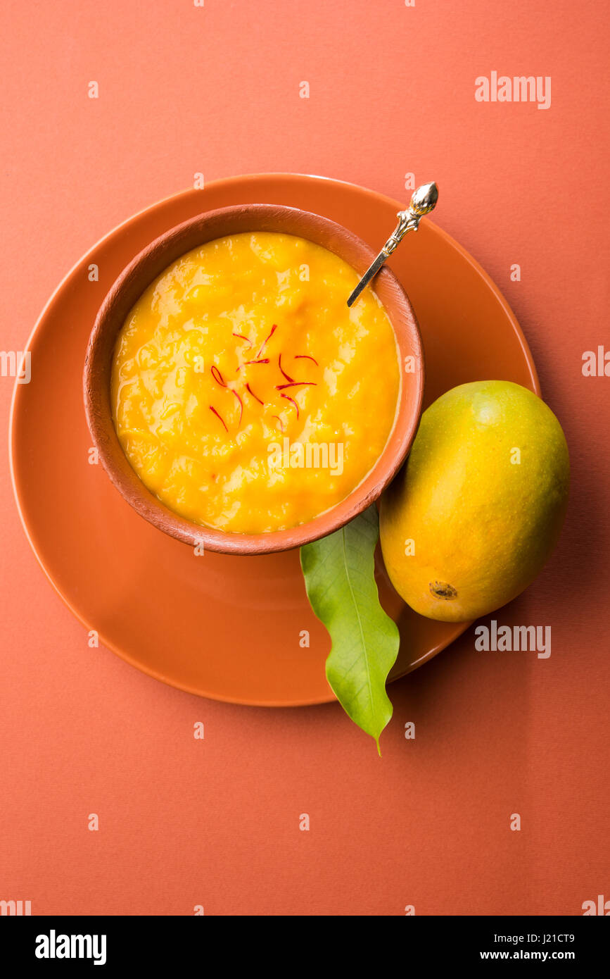 alphonso mango pulp or hapus aam ras or amba ras in marathi, selective ...